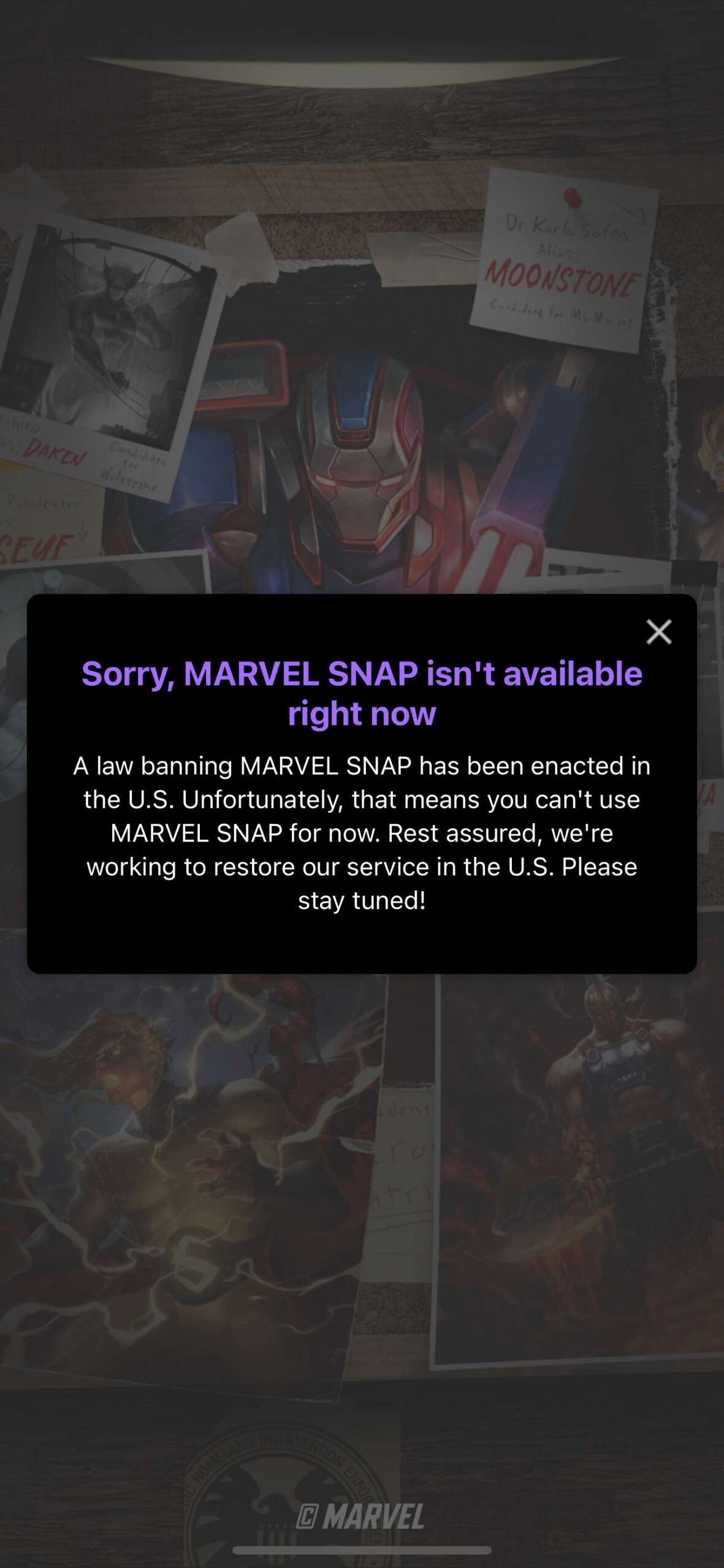 Popular Game Marvel Snap Suddenly Banned in the US Alongside TikTok ...