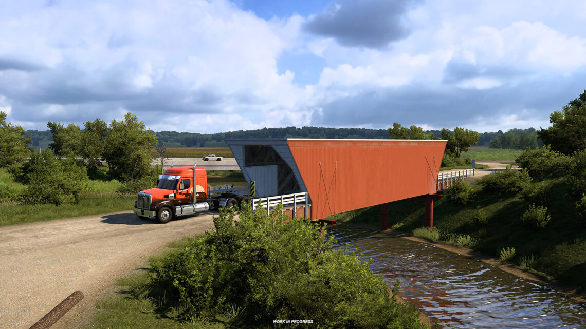 American Truck Simulator Reveals Iowa DLC's Road Network, Bridges and ...