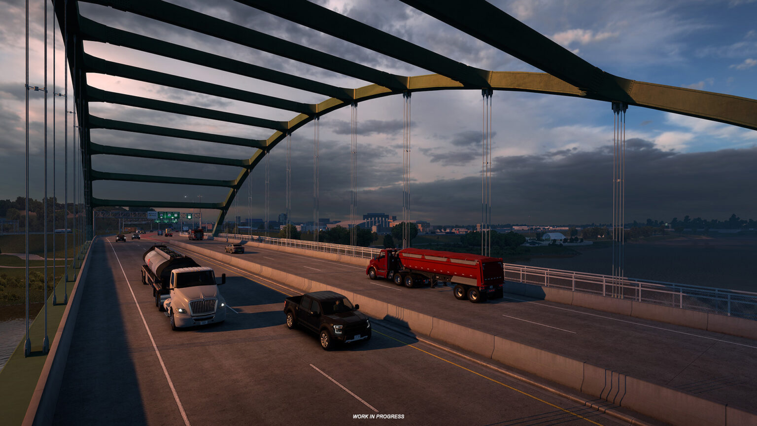 American Truck Simulator Shows Iowa DLC's Bridges, Weigh Stations, Intersections, and More ...