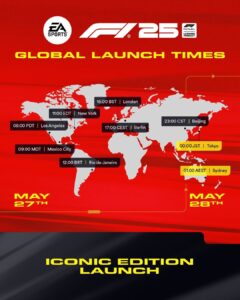F1 25 Iconic Edition and Standard Edition Release Times Around the ...